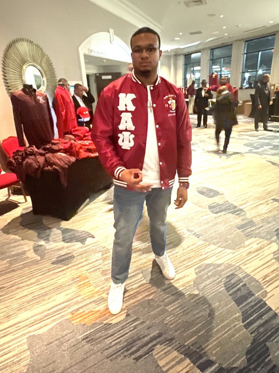 CRIMSON AND WHITE KAPPA SATIN JACKET – #EntrepreNUPE